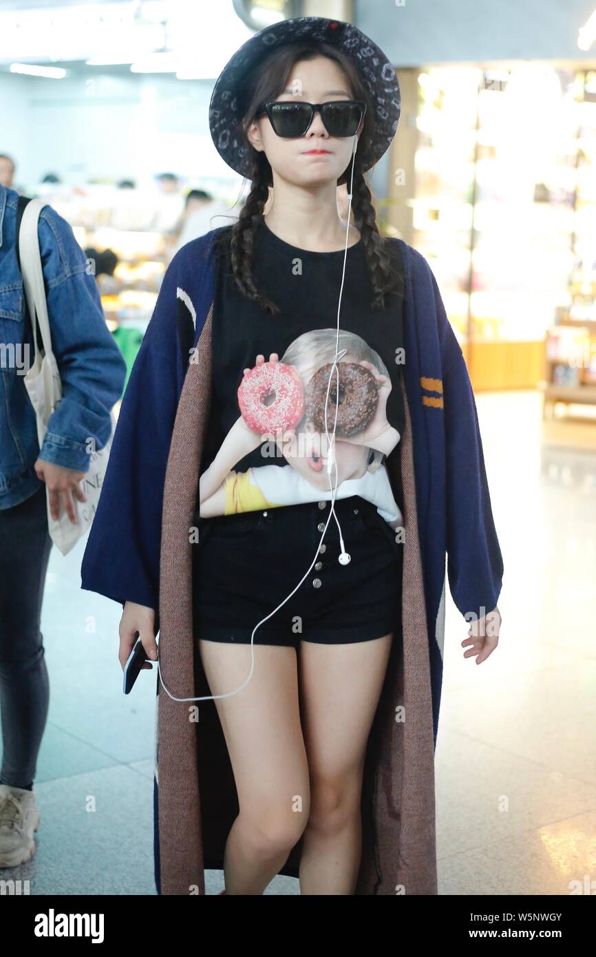 Chinese Singer And Actress Estelle Chen Yihan Arrives At The Beijing Capital International