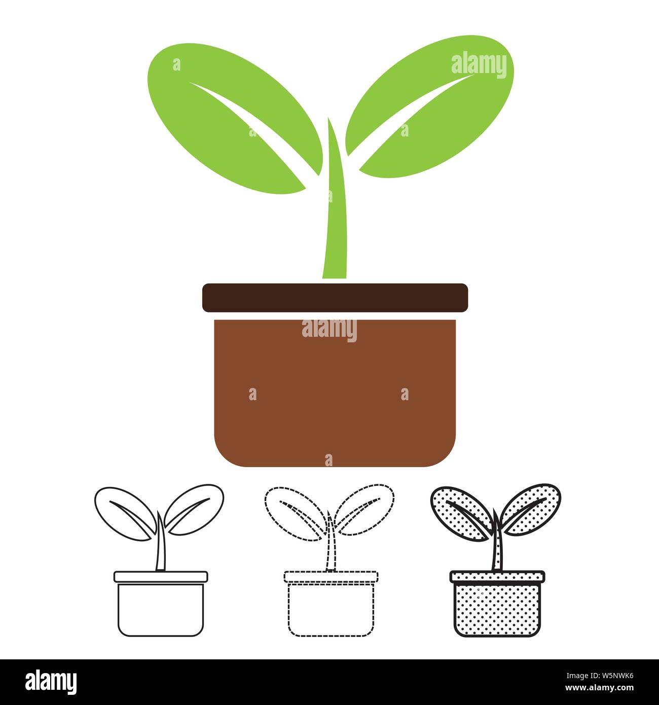 Plant tree icon vector Stock Vector Image & Art - Alamy
