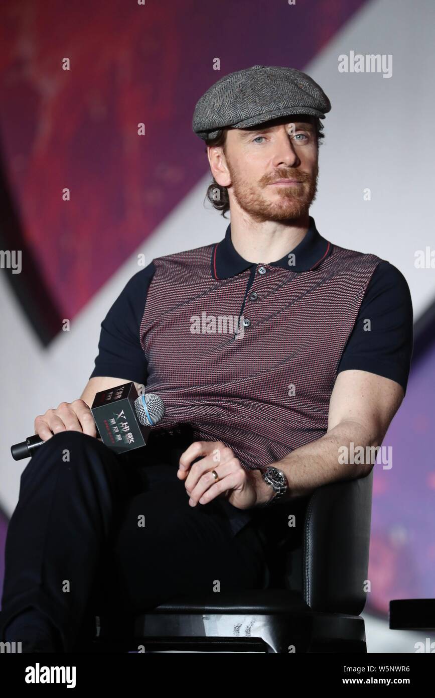 Irish-German actor Michael Fassbender attends a press conference for ...