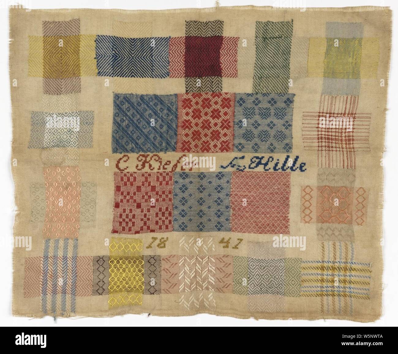 Darning Sampler (Germany), 1841 Stock Photo - Alamy