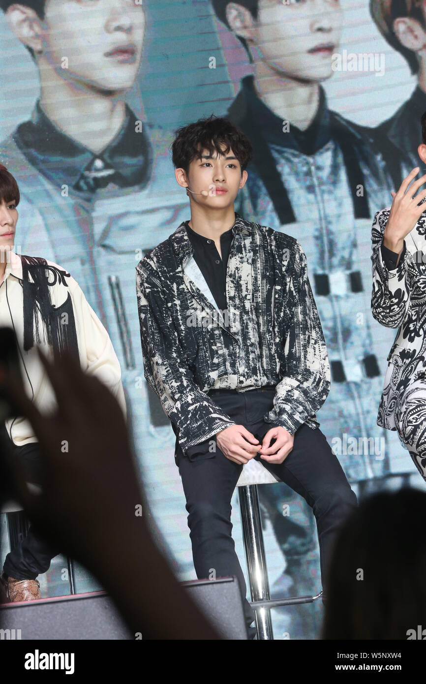 Members of NCT's China unit WayV perform during the showcase to release ...