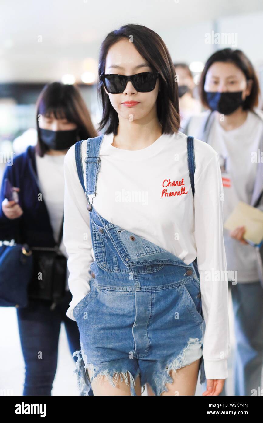 Chinese singer and actress Victoria Song or Song Qian arrives at the ...