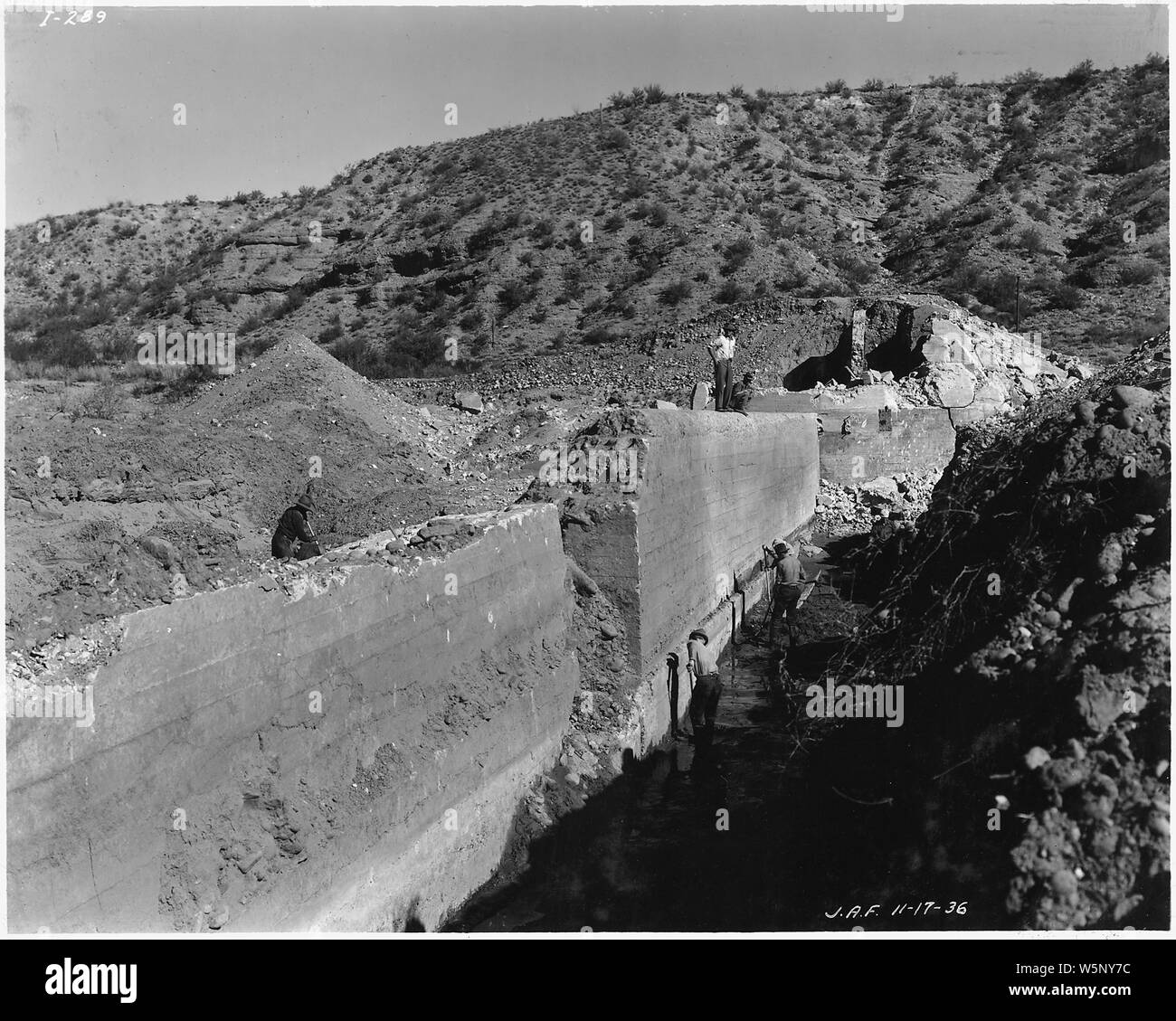 Section of a dam Black and White Stock Photos & Images - Alamy
