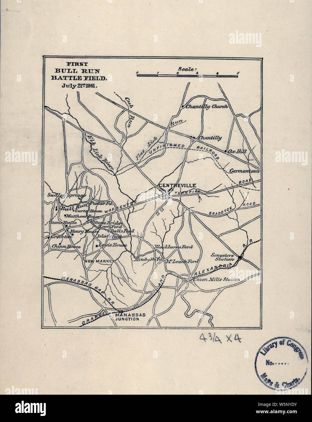 First battle of bull run map hi-res stock photography and images - Alamy