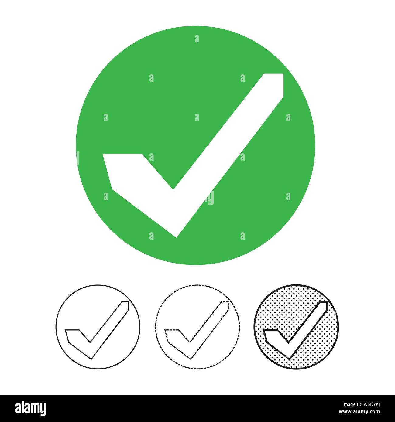 Check mark icon vector Stock Vector Image & Art - Alamy