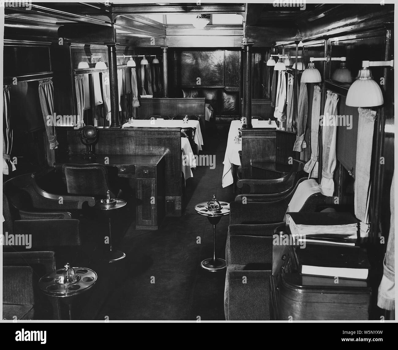 Interior of railroad cars. St. Louis; Scope and content: Front and back ...