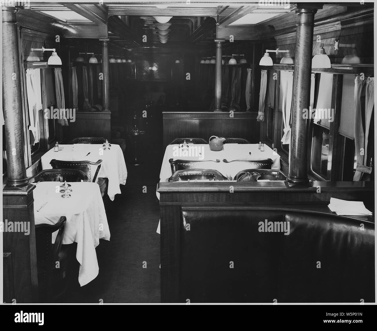 Interior of railroad cars. St. Louis; Scope and content: Front and back ...