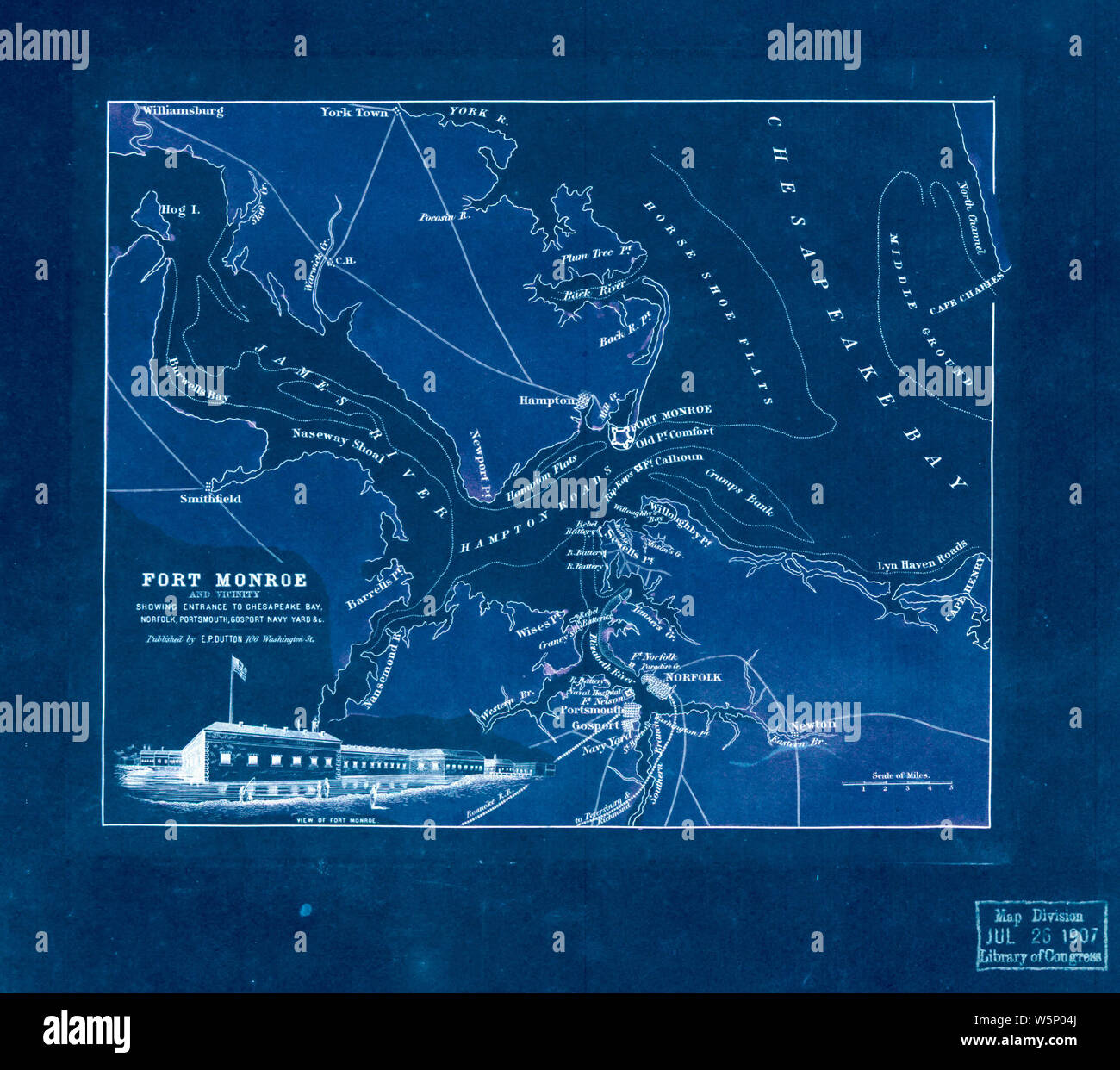 Civil War Maps 0390 Fort Monroe and vicinity showing entrance to ...