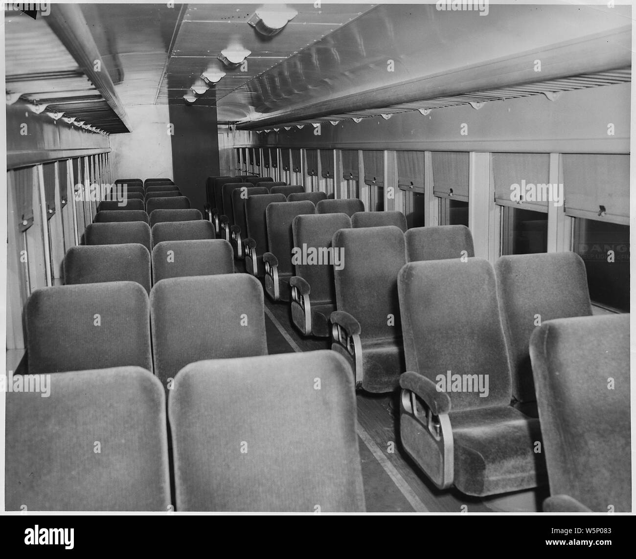 Interior of railroad cars. St. Louis; Scope and content: Front and back ...