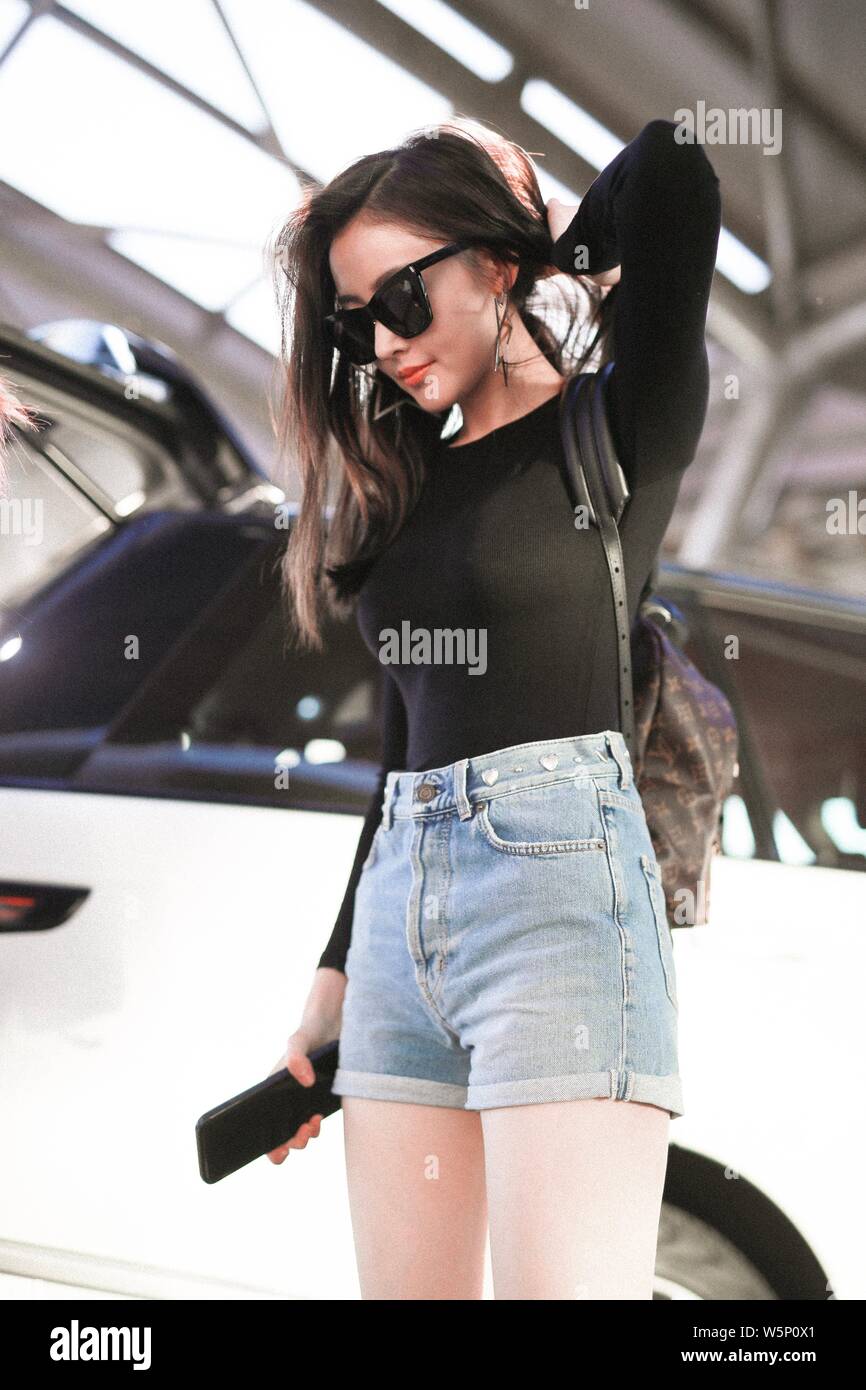 Chinese actress Crystal Zhang or Zhang Tian'ai arrives at the Beijing ...