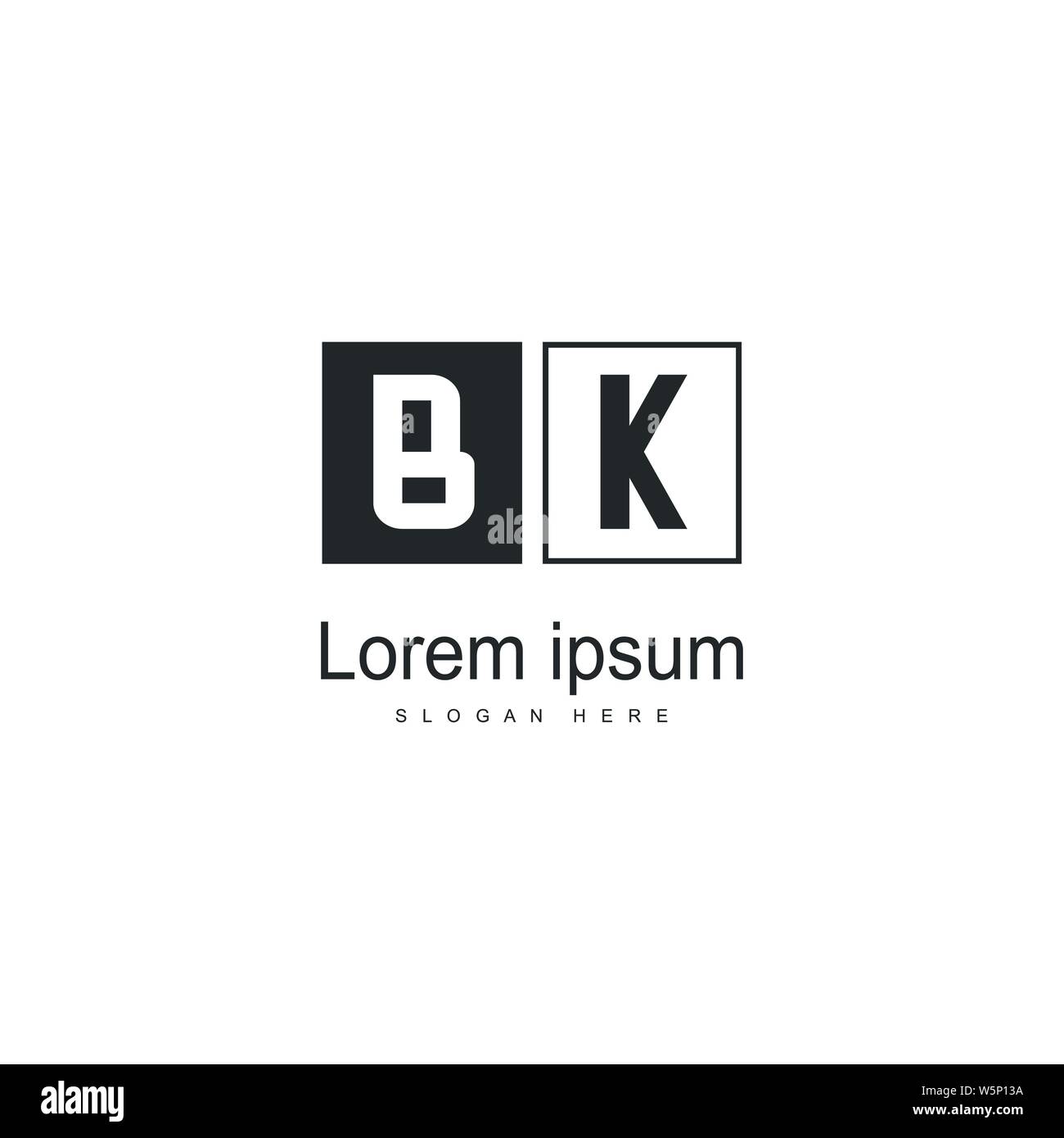 BK Letter Logo Design. Creative Modern BK Letters Icon Illustration ...