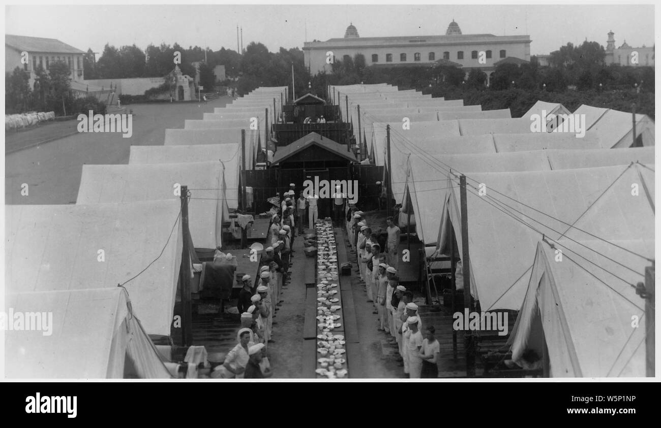 Isolation camp, U.S. Naval Training Station, San Diego, California ...
