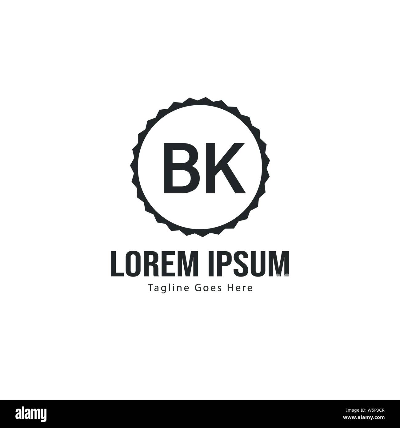 BK Letter Logo Design. Creative Modern BK Letters Icon Illustration ...