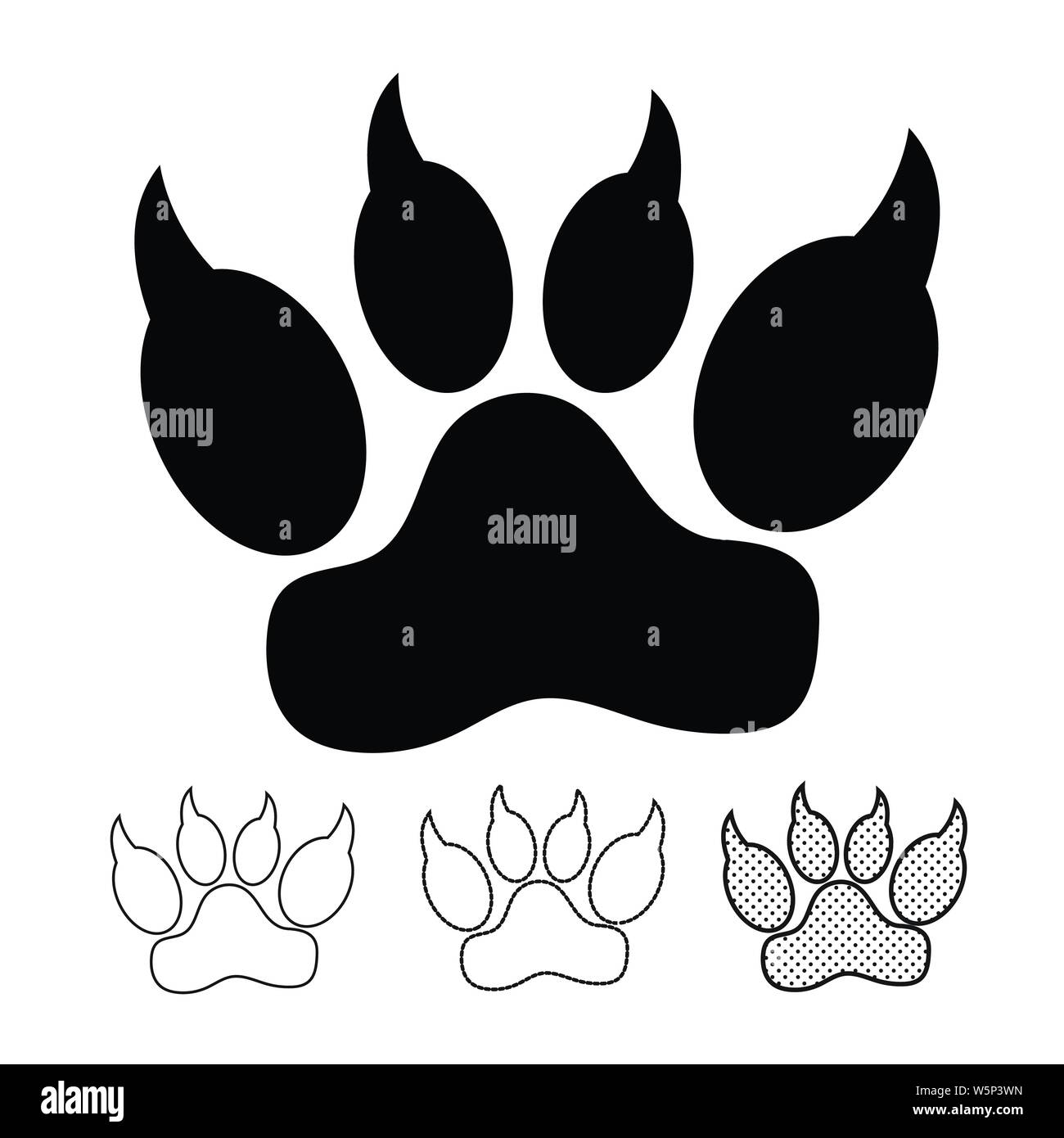Animal footprint Icon Vector Stock Vector Image & Art - Alamy