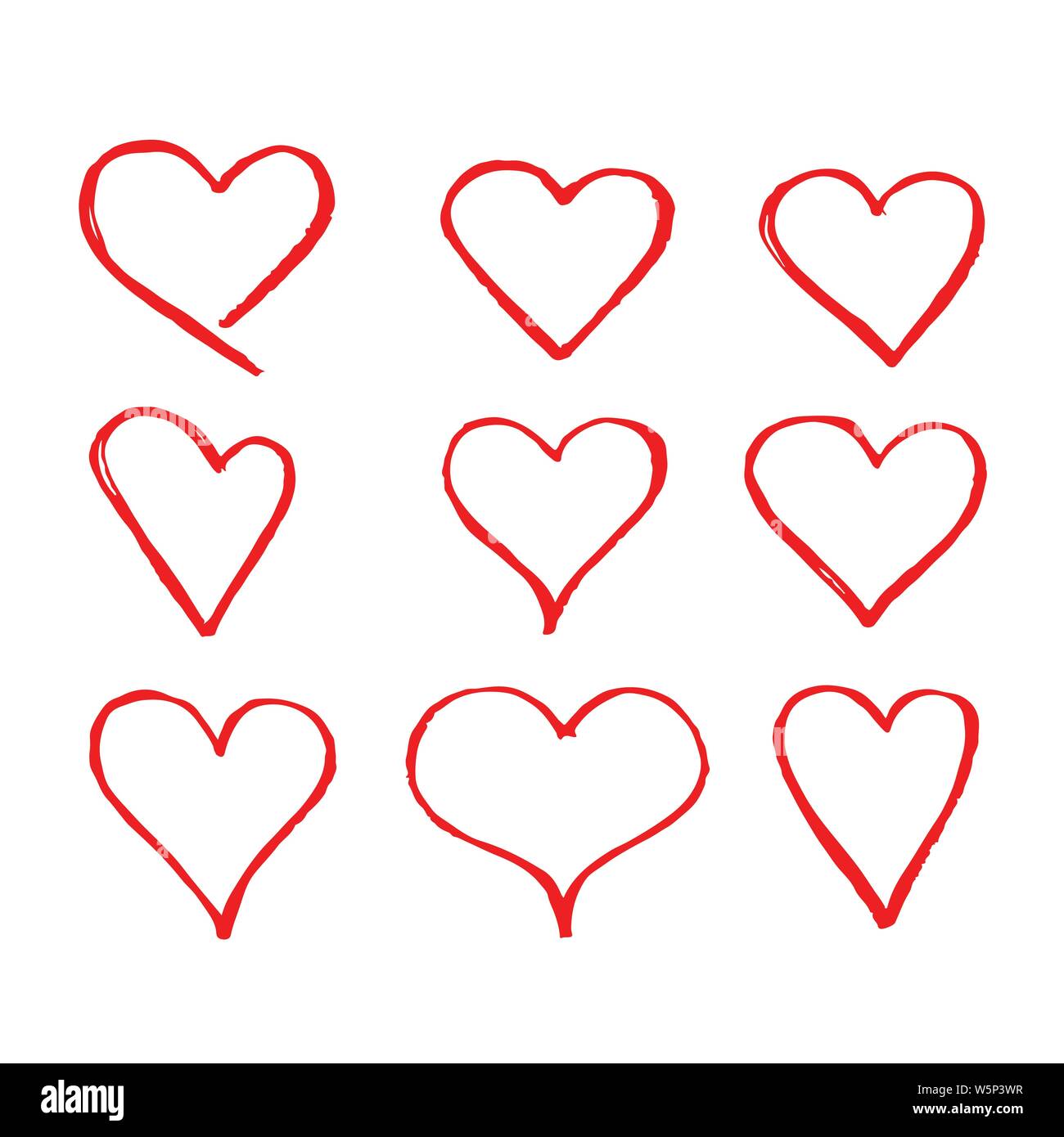 Hand drawn heart icon sign Stock Vector Image & Art - Alamy