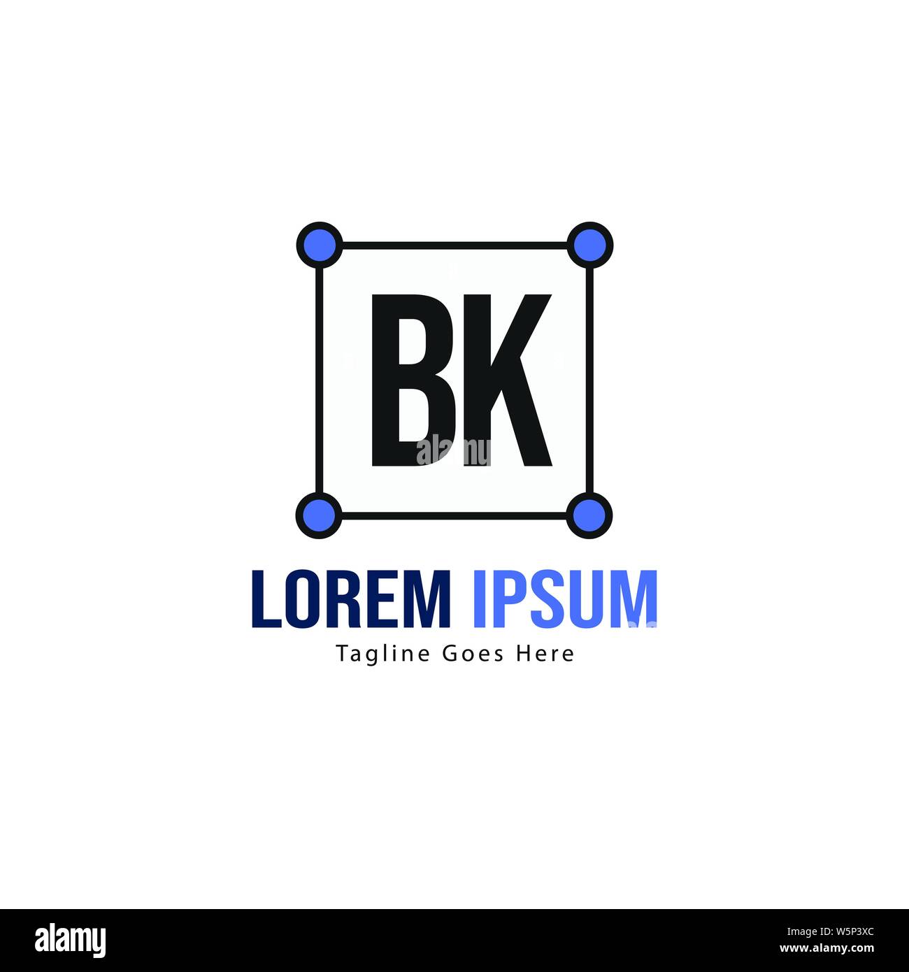BK Letter Logo Design. Creative Modern BK Letters Icon Illustration ...