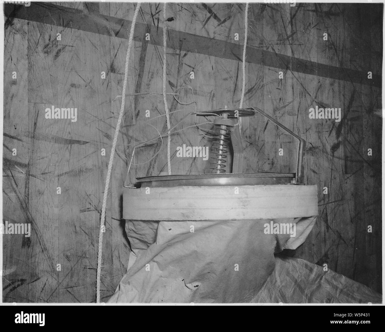 Japanese war balloon; Scope and content: Collapsed balloon on ground ...