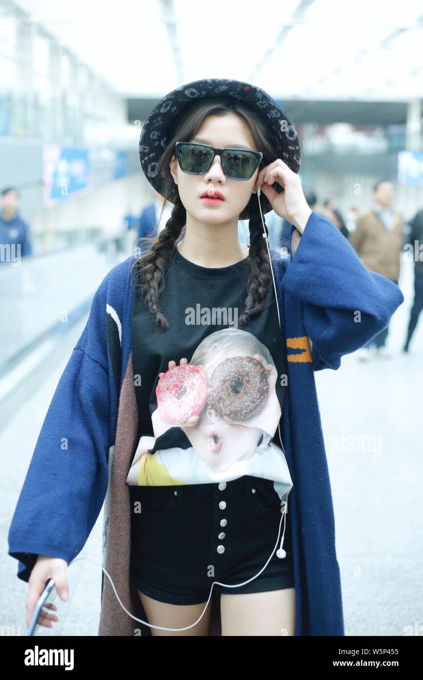 Chinese Singer And Actress Estelle Chen Yihan Arrives At The Beijing Capital International