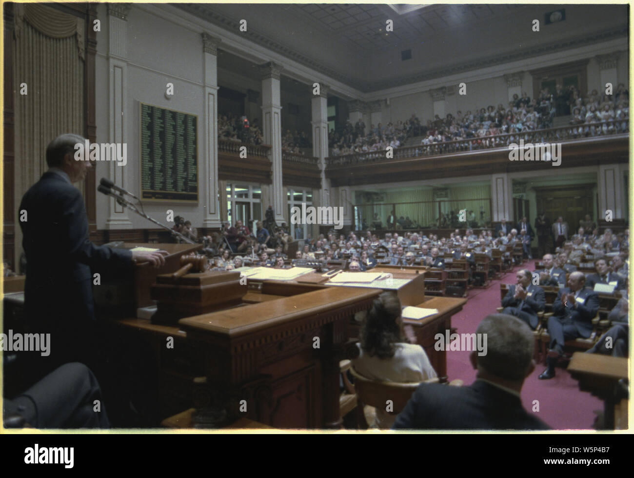 Jimmy Carter addresses the Georgia State Legislature at the Capitol in ...