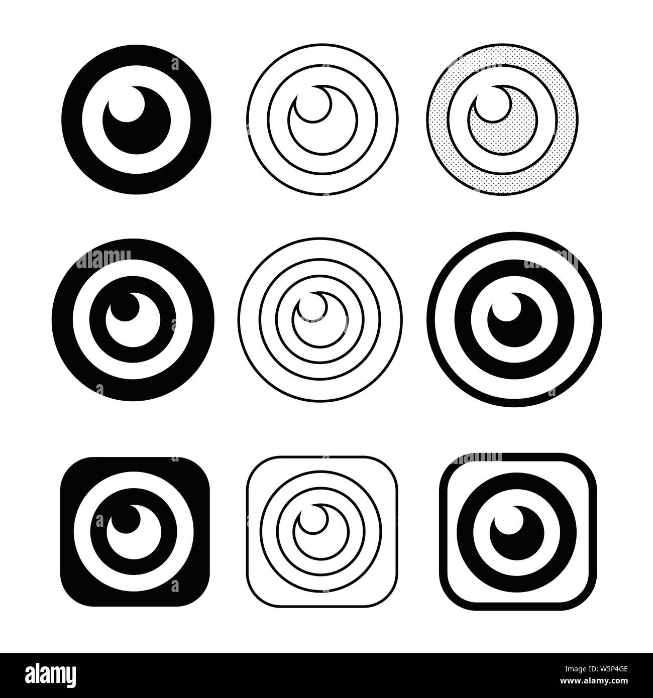Set sign of Eye icon Stock Vector Image & Art - Alamy