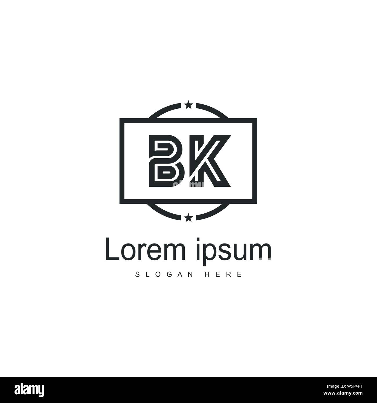 BK Letter Logo Design. Creative Modern BK Letters Icon Illustration ...
