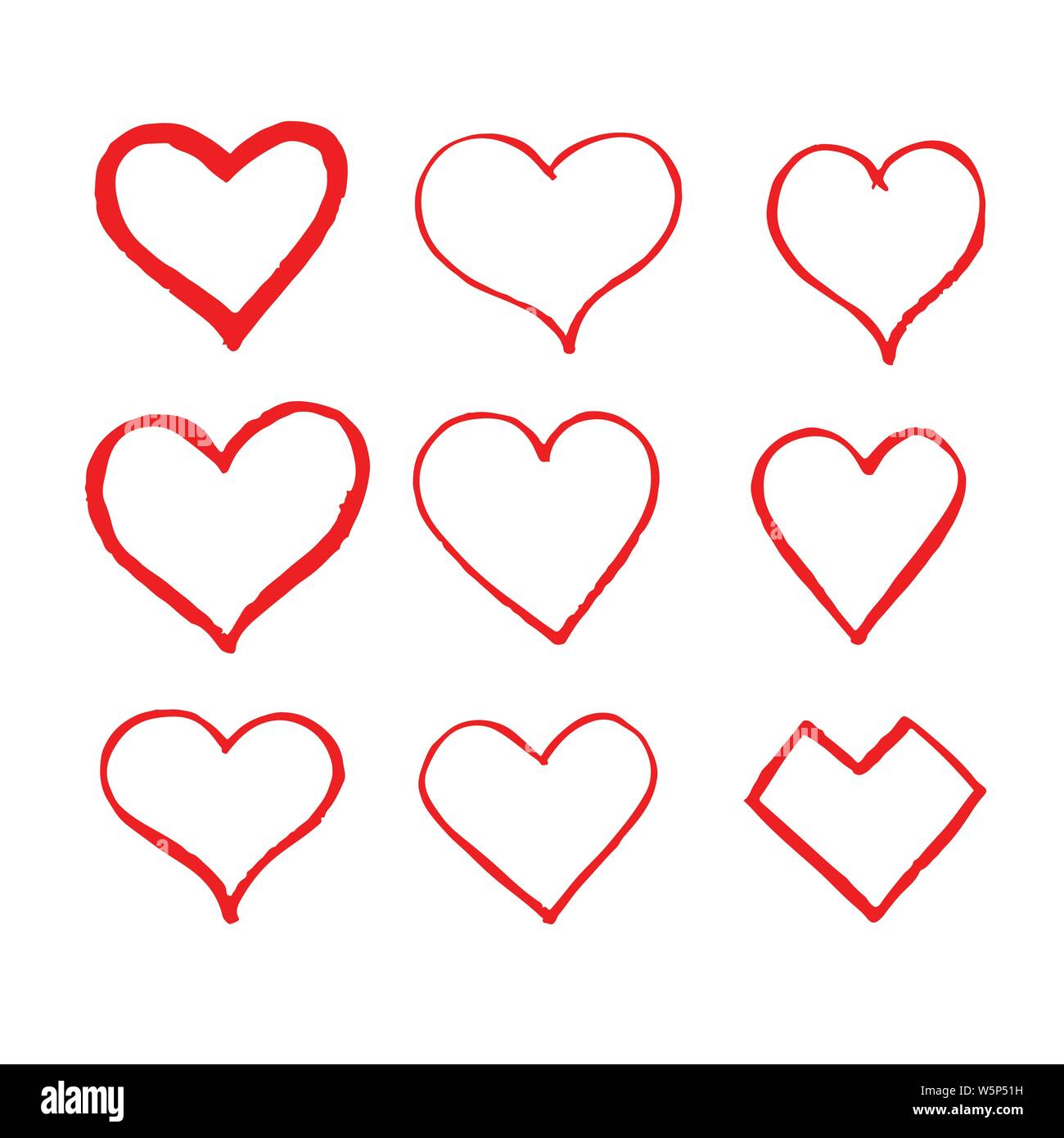 Hand drawn heart icon sign Stock Vector Image & Art - Alamy