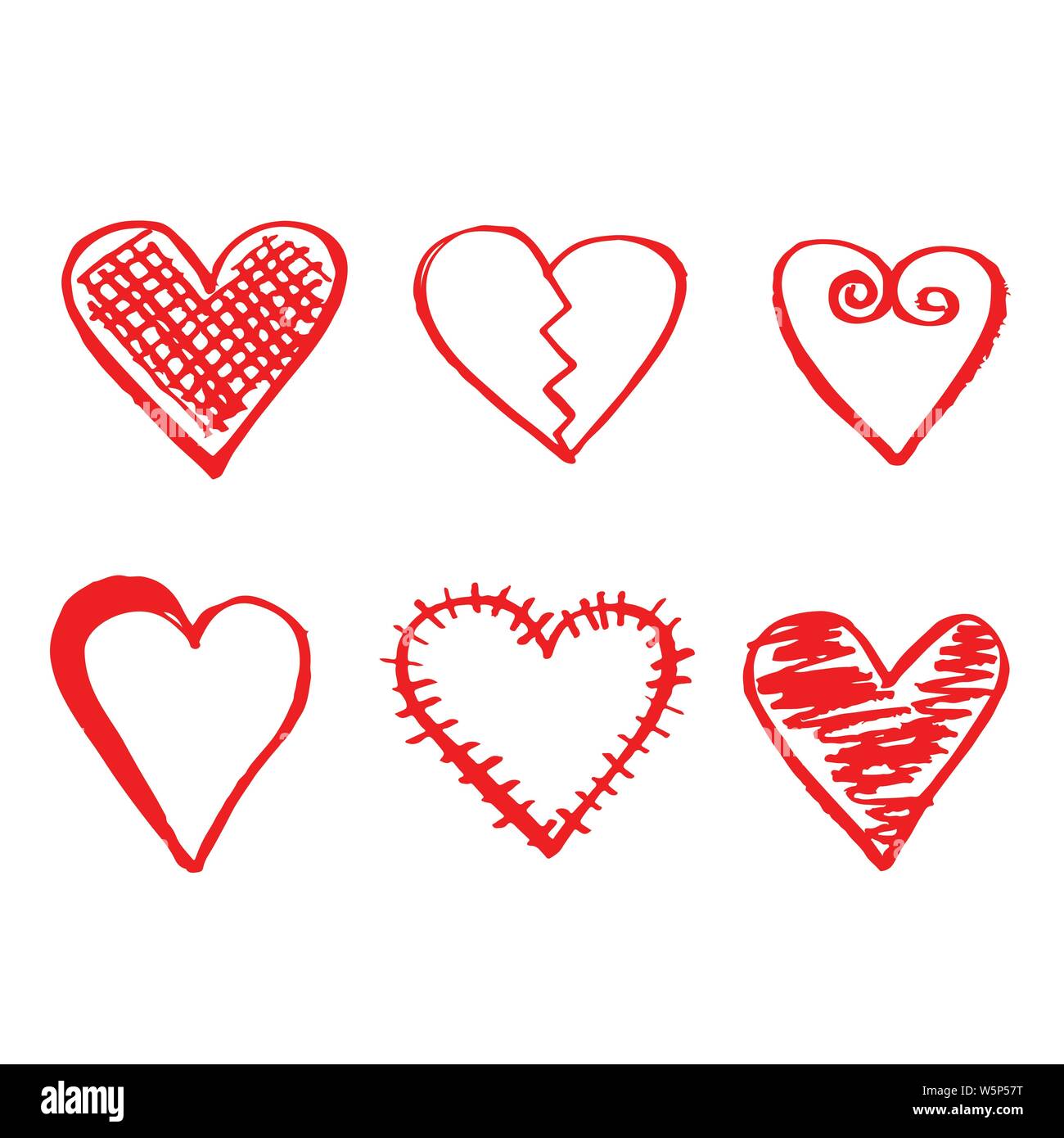 Hand drawn heart icon sign Stock Vector Image & Art - Alamy
