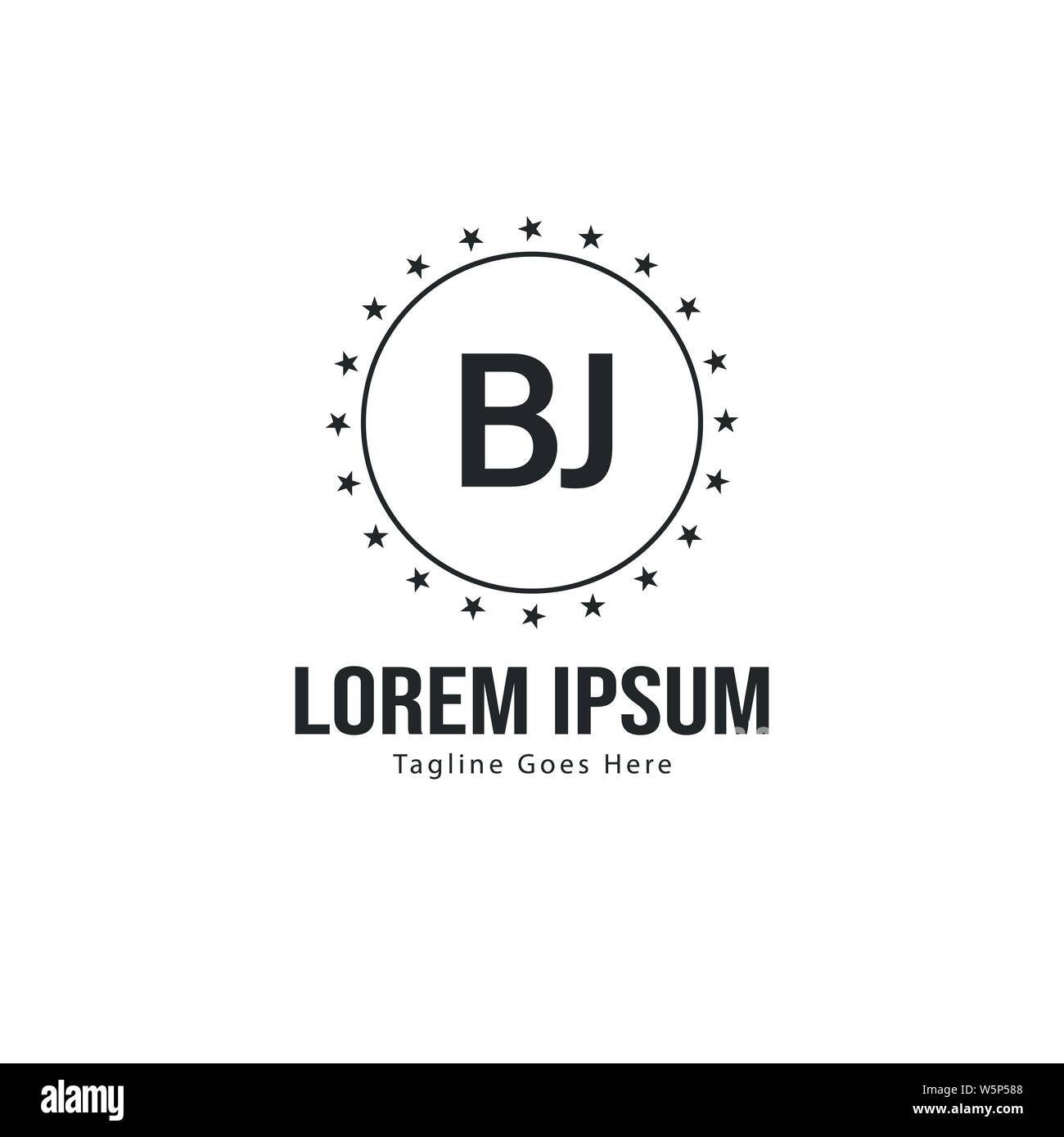 BJ Letter Logo Design. Creative Modern BJ Letters Icon Illustration ...