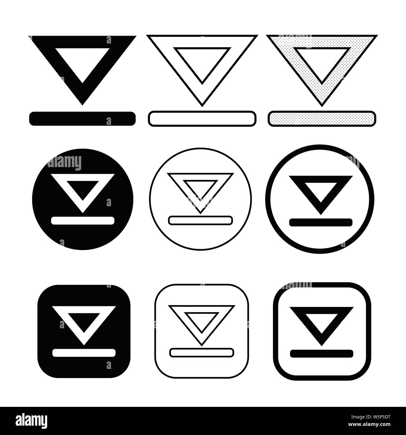 set of simple sign download icon Stock Vector Image & Art - Alamy