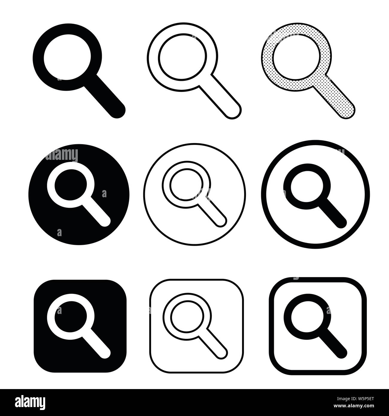 Magnifying glass sign search icon Stock Vector Image & Art - Alamy