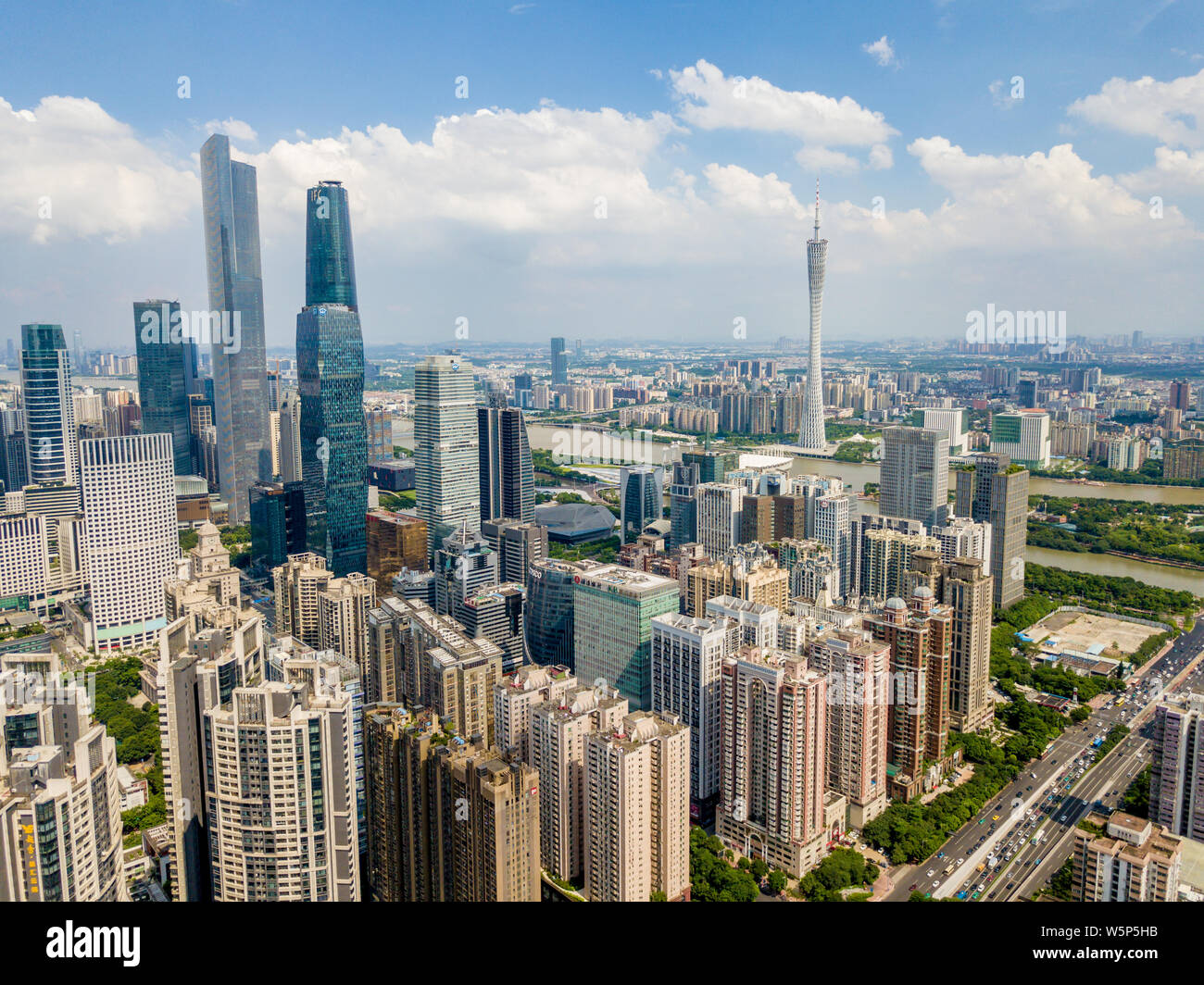 --FILE--A cityscape of the Zhujiang New Town (Pearl River New Town ...