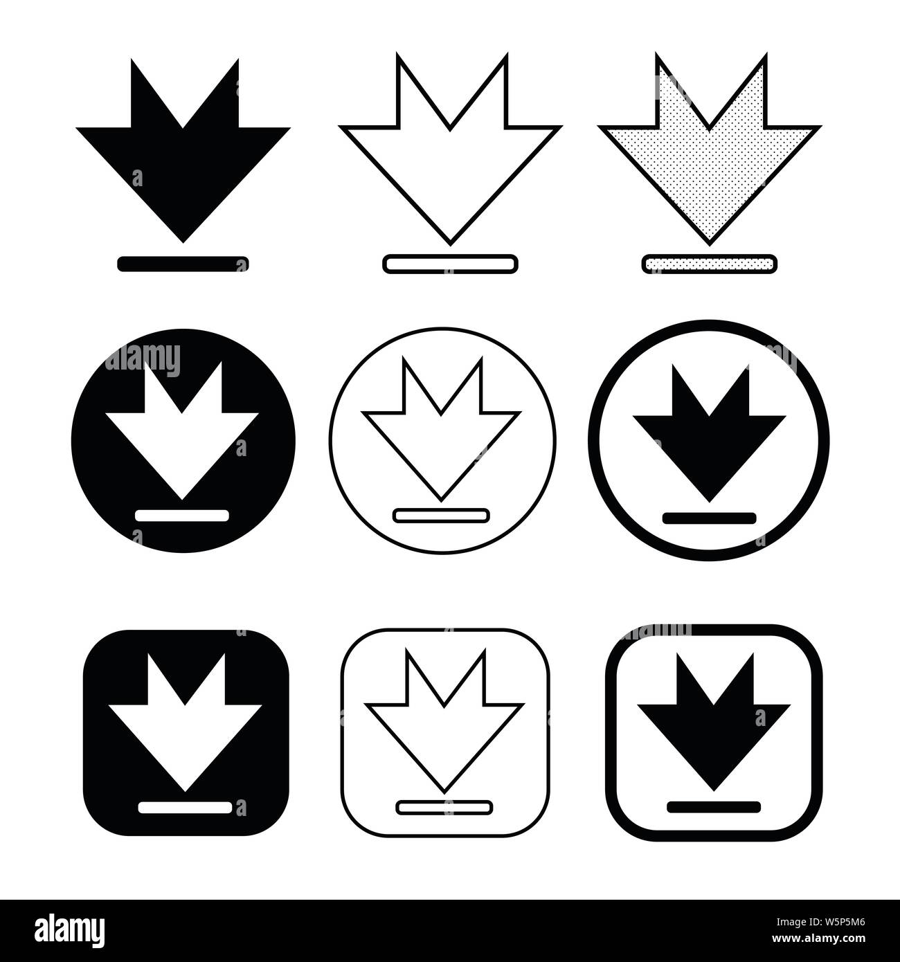set of simple sign download icon Stock Vector Image & Art - Alamy