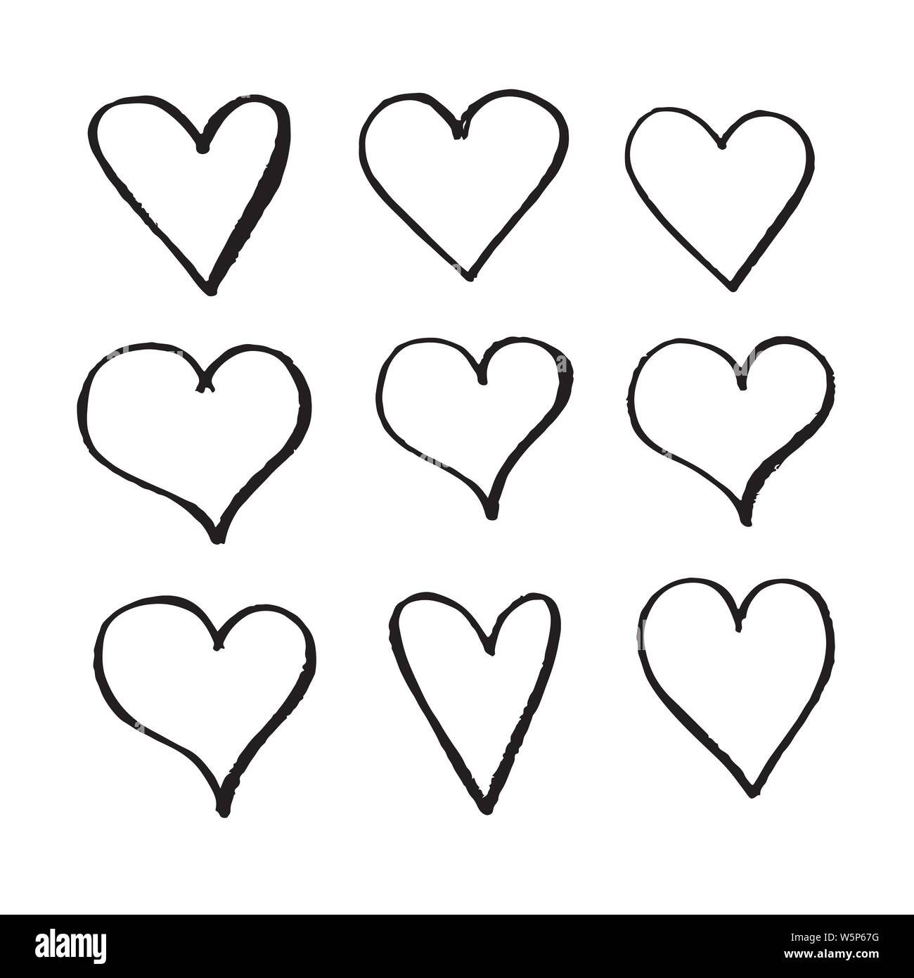 Hand drawn heart icon Stock Vector Image & Art - Alamy