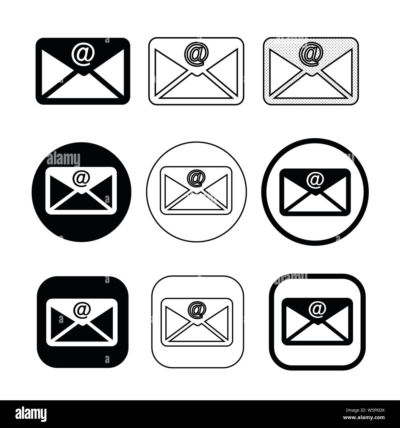 set of simple sign email icon mail symbol Stock Vector Image & Art - Alamy
