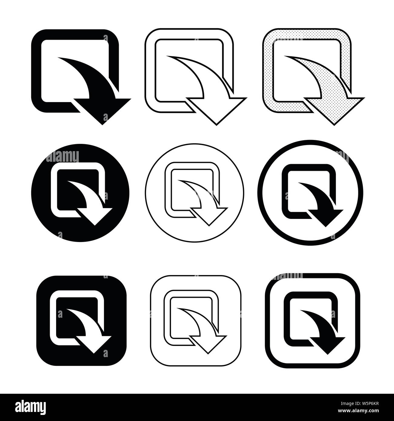 set of simple sign download icon Stock Vector Image & Art - Alamy