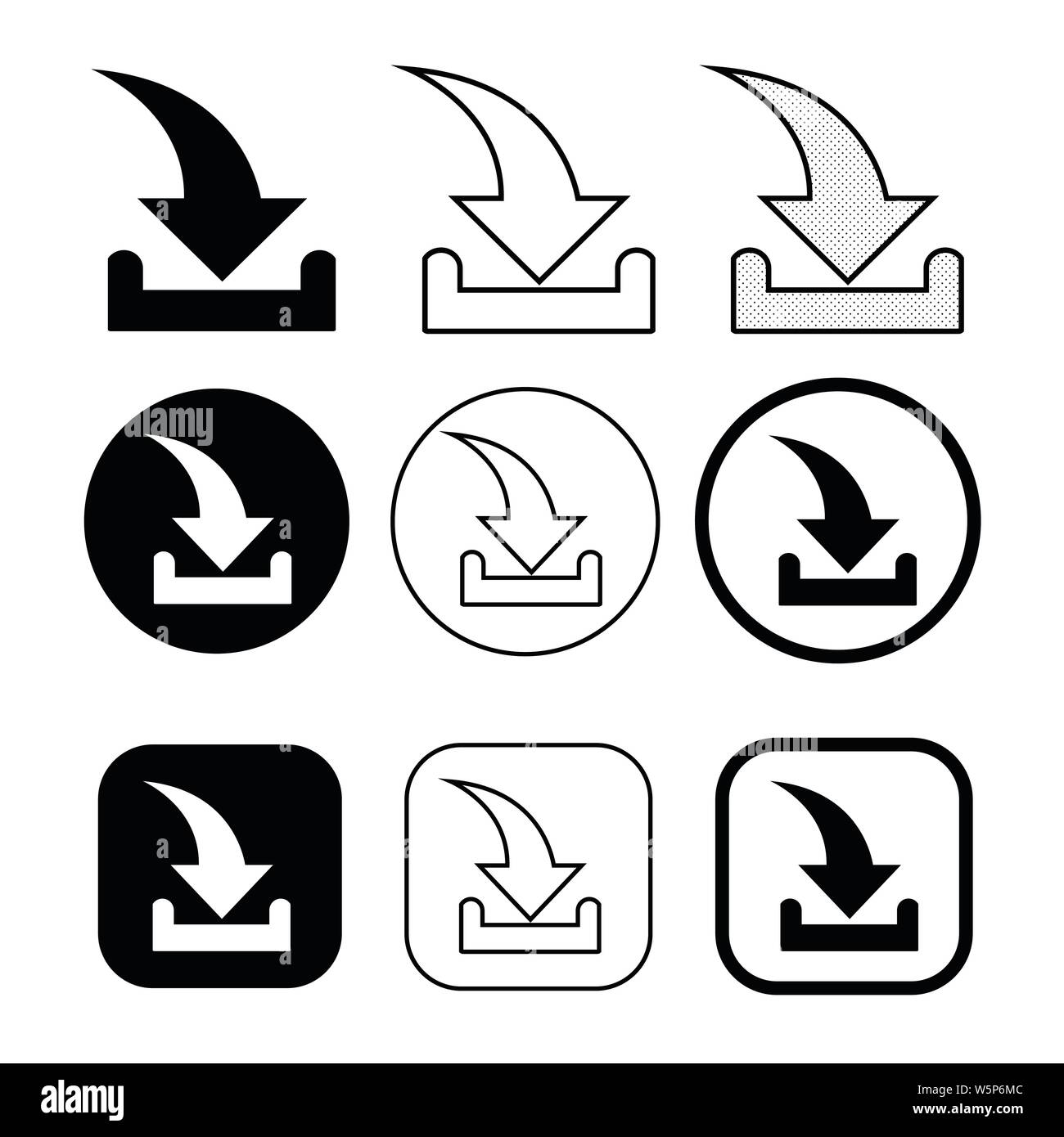 set of simple sign download icon Stock Vector Image & Art - Alamy