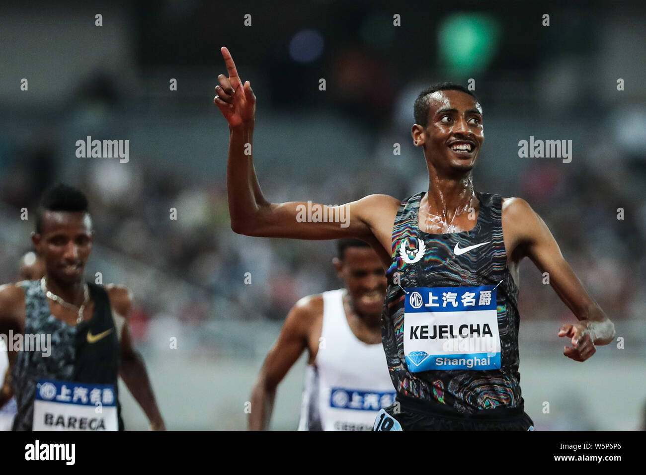 Ethiopian distance runner Yomif Kejelcha competes in the 5000m Men ...