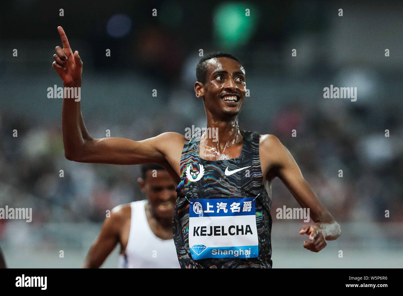 Ethiopian distance runner Yomif Kejelcha competes in the 5000m Men ...