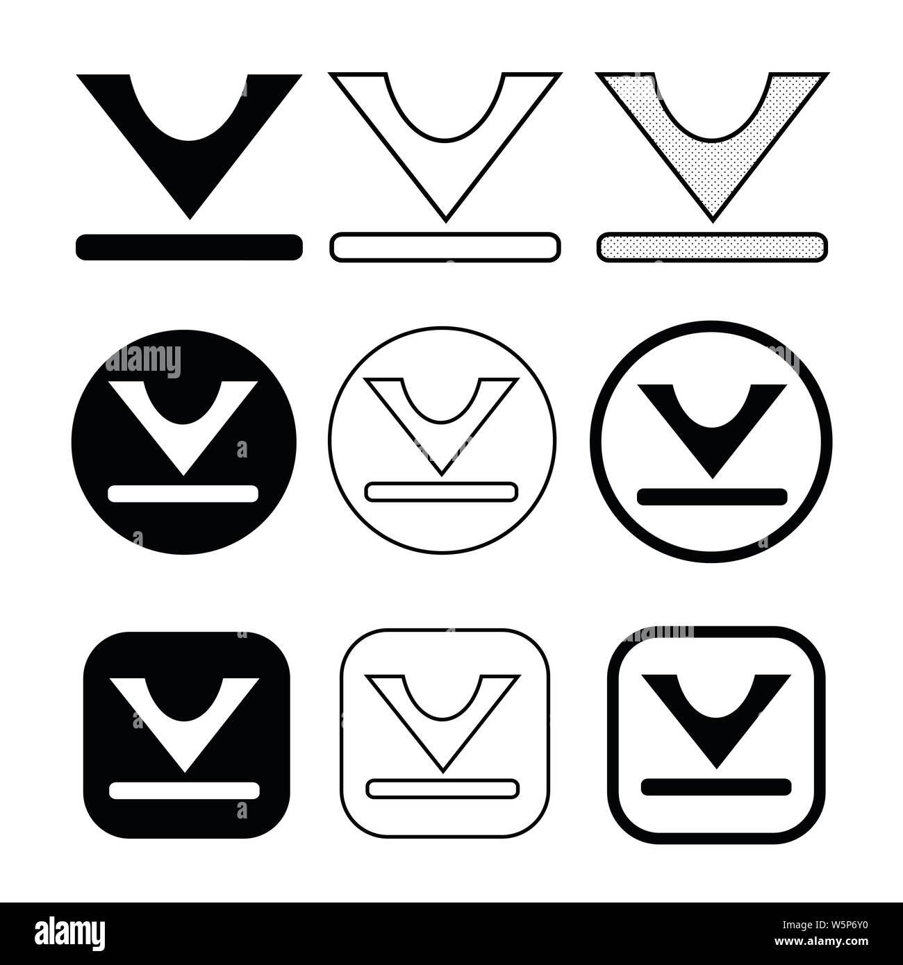 set of simple sign download icon Stock Vector Image & Art - Alamy