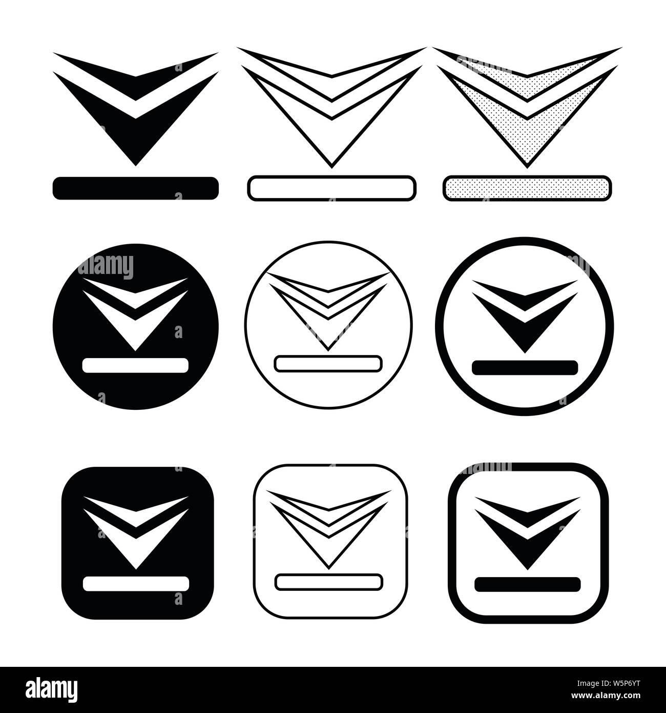 set of simple sign download icon Stock Vector Image & Art - Alamy