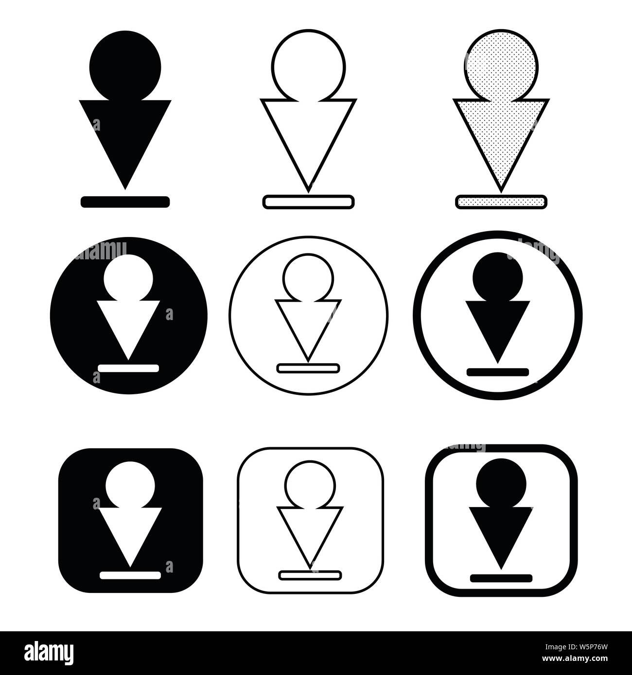 set of simple sign download icon Stock Vector Image & Art - Alamy