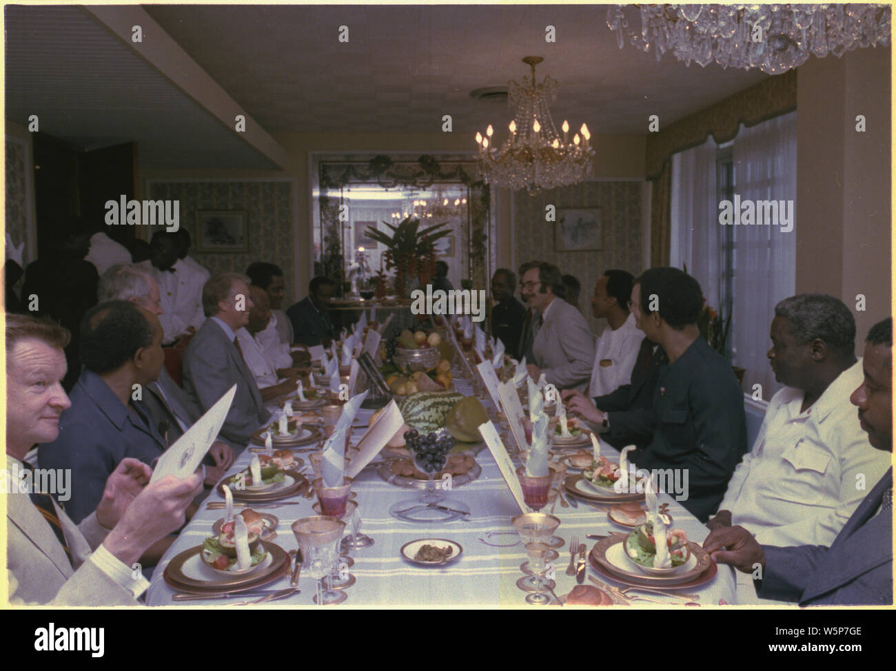 Jimmy Carter and President William Tolbert of Liberia participate in a ...