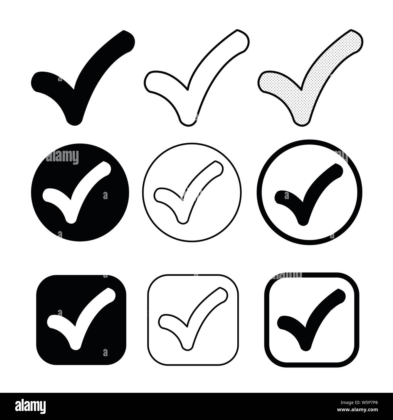 Simple Tick icon accept approve sign Stock Vector Image & Art - Alamy