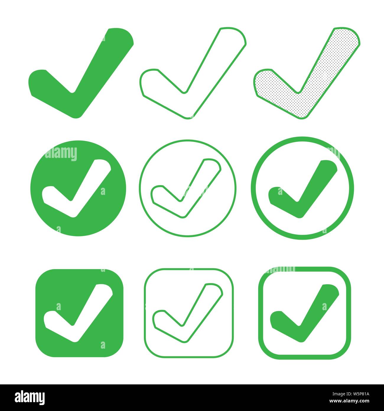 Simple Tick icon accept approve sign Stock Vector Image & Art - Alamy