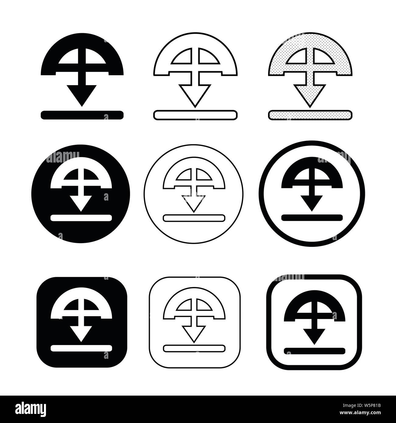 set of simple sign download icon Stock Vector Image & Art - Alamy