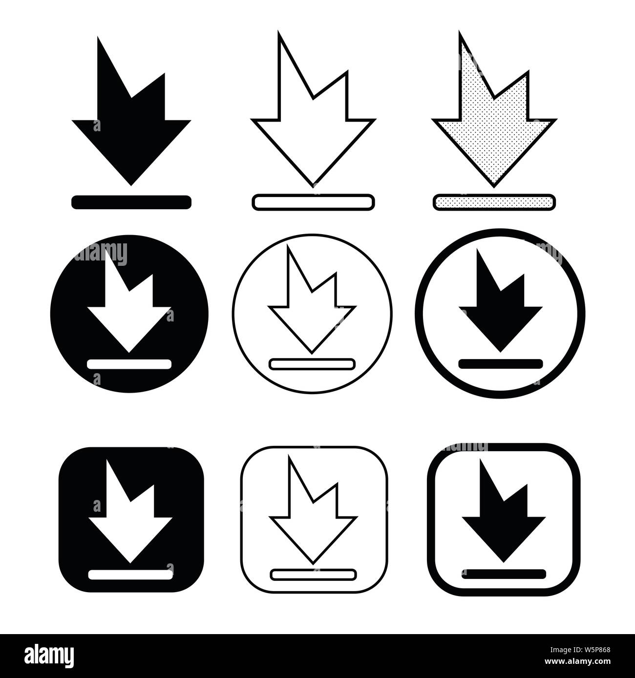 set of simple sign download icon Stock Vector Image & Art - Alamy
