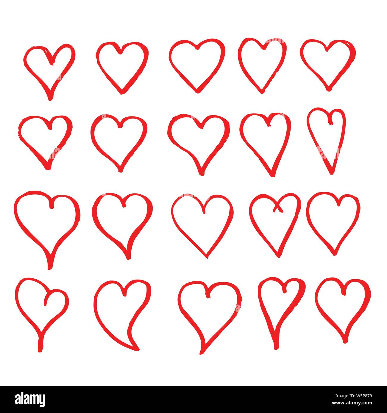 Hand drawn heart icon sign Stock Vector Image & Art - Alamy
