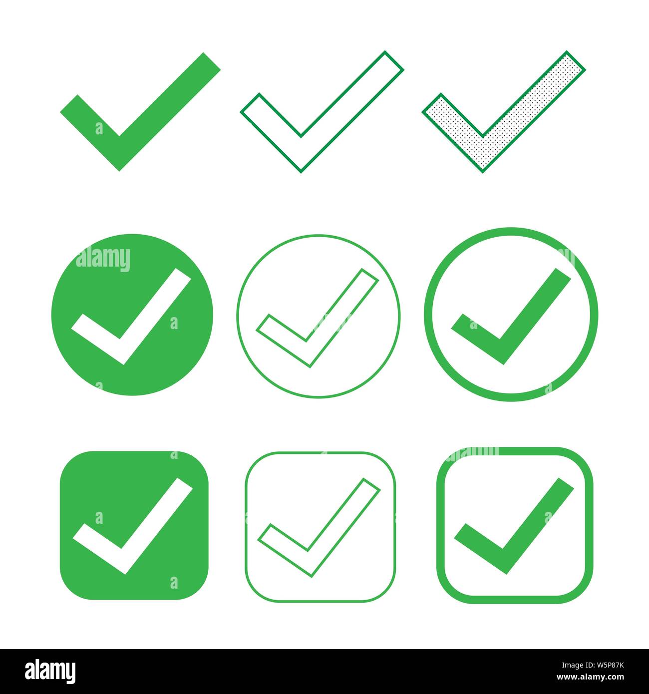 Simple Tick icon accept approve sign Stock Vector Image & Art - Alamy