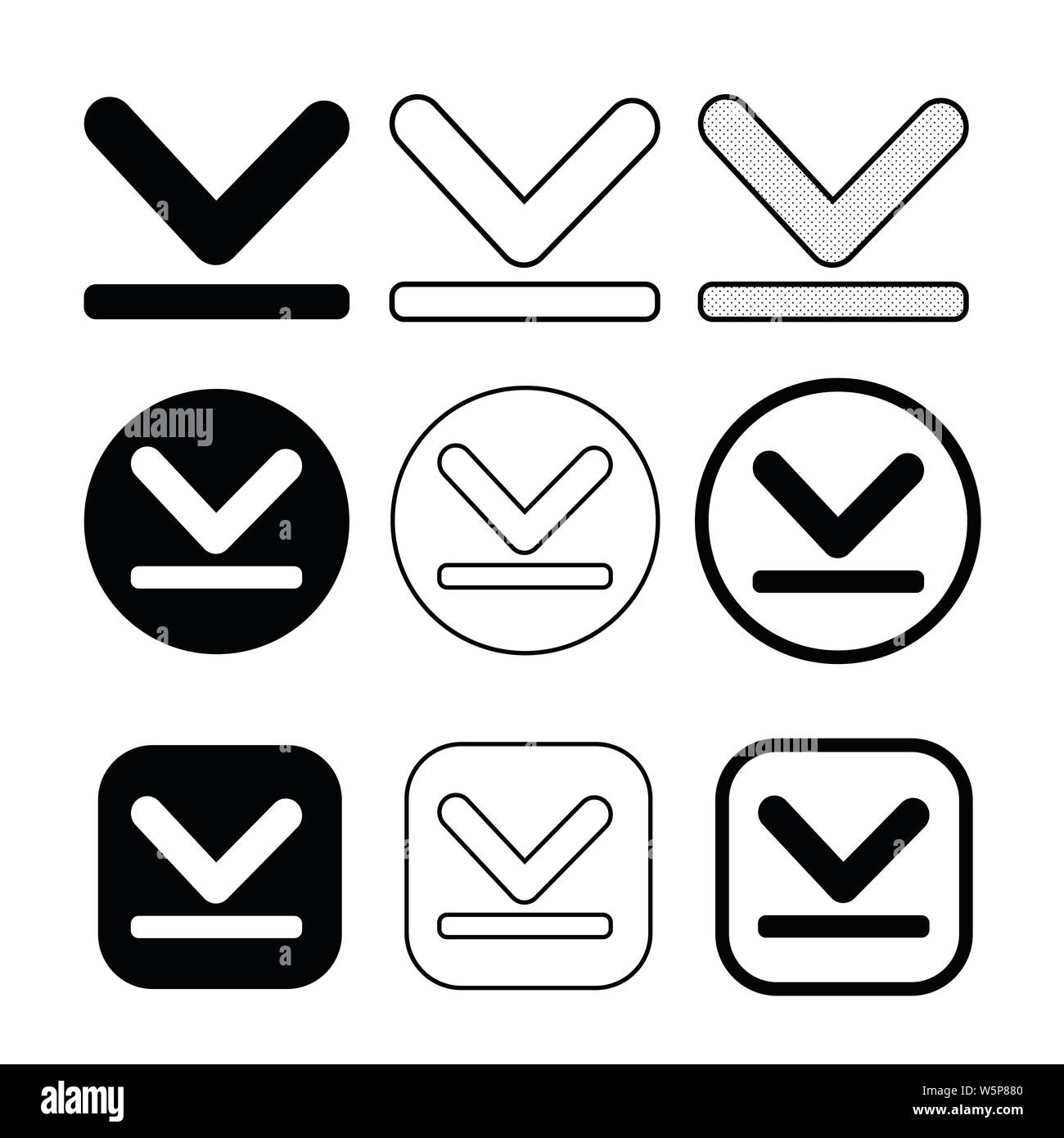 set of simple sign download icon Stock Vector Image & Art - Alamy
