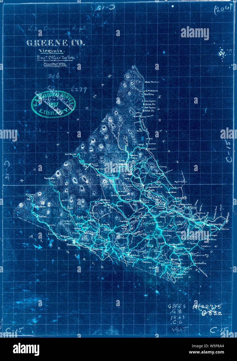 Greene virginia map hi-res stock photography and images - Alamy
